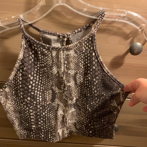 Tops | Snake Skin Crop Top | Poshmark